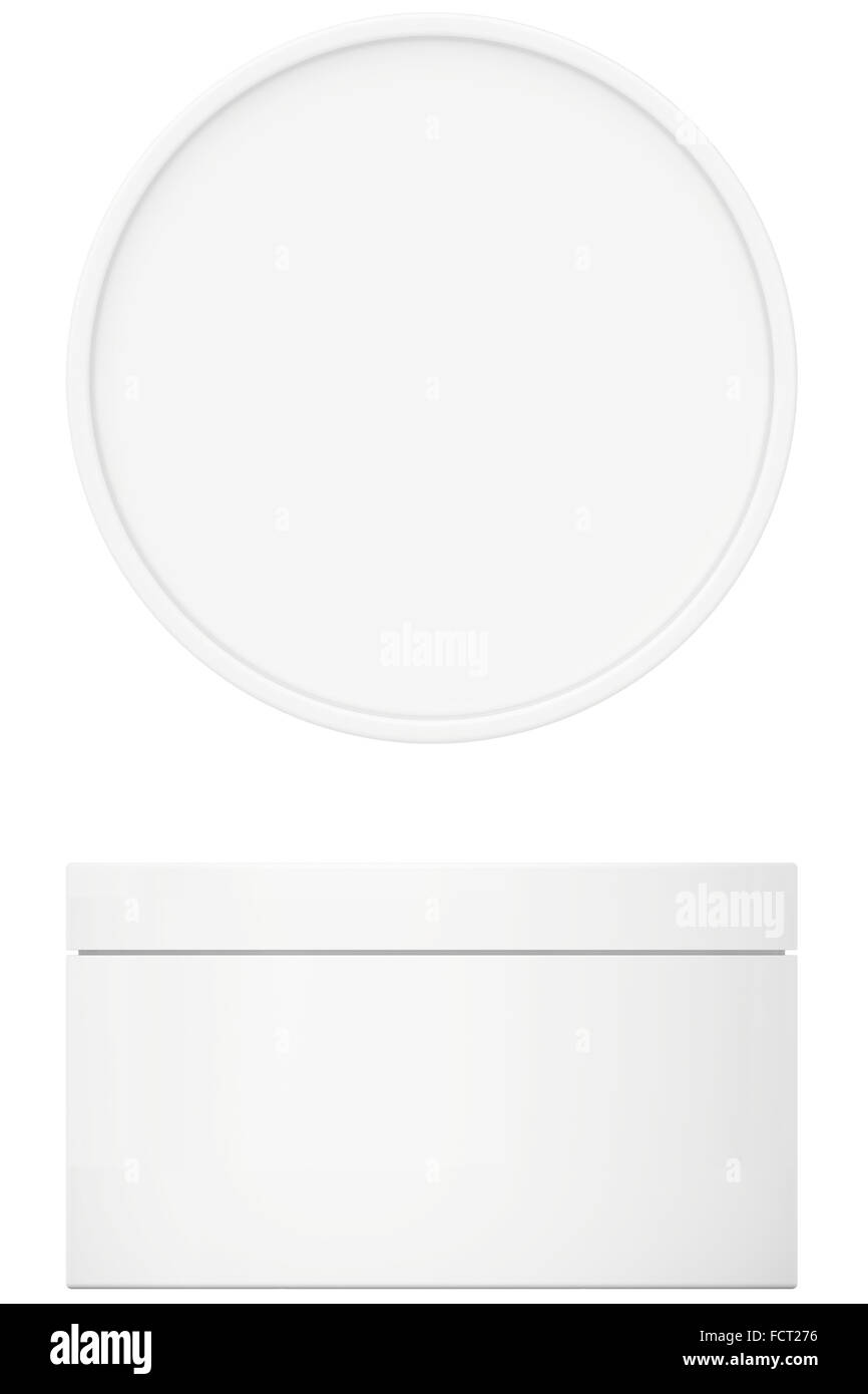 Template white cream for body cream, lotion or gel with lid Stock Photo ...