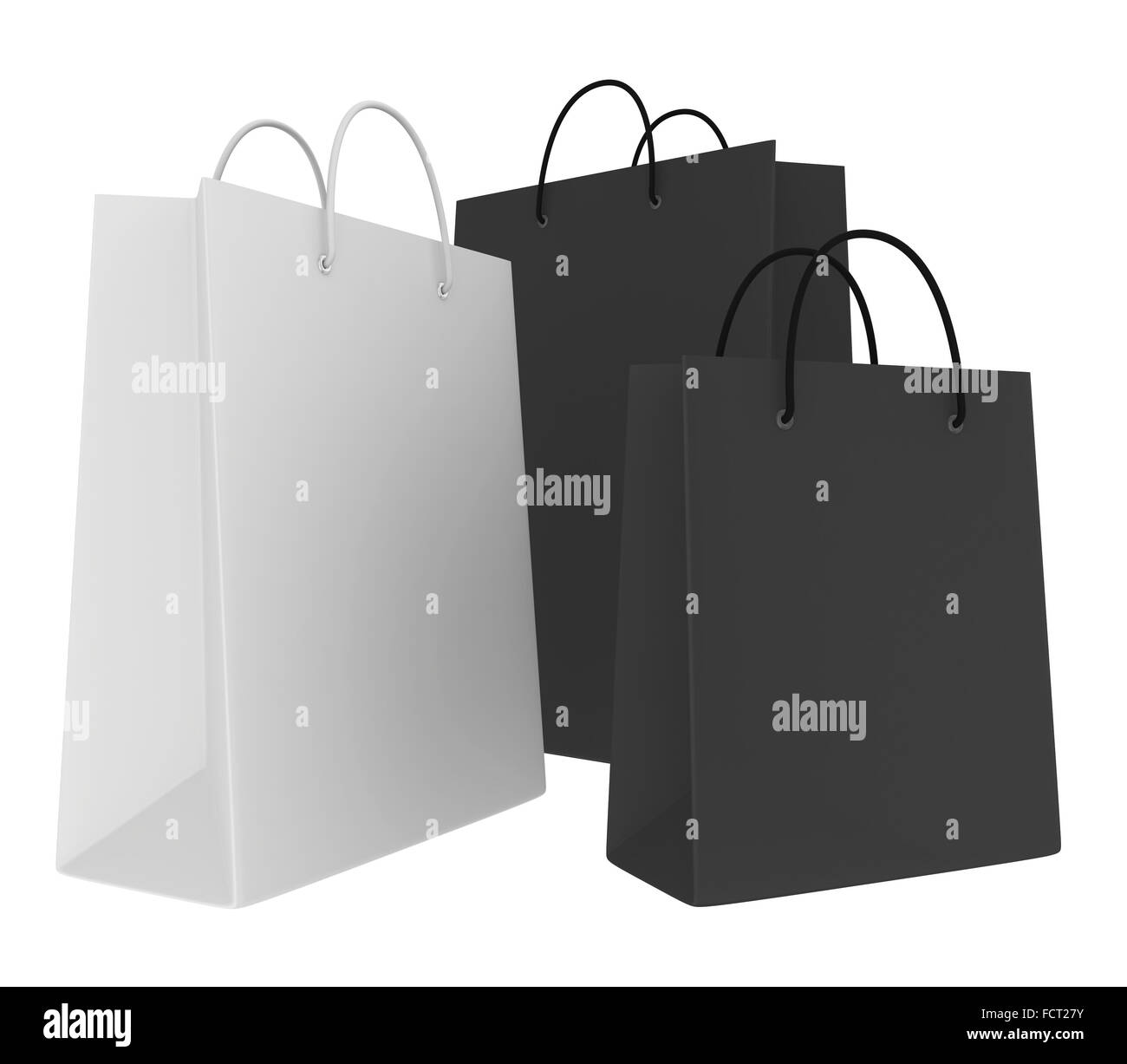 Empty bags isolated on white background Stock Photo - Alamy