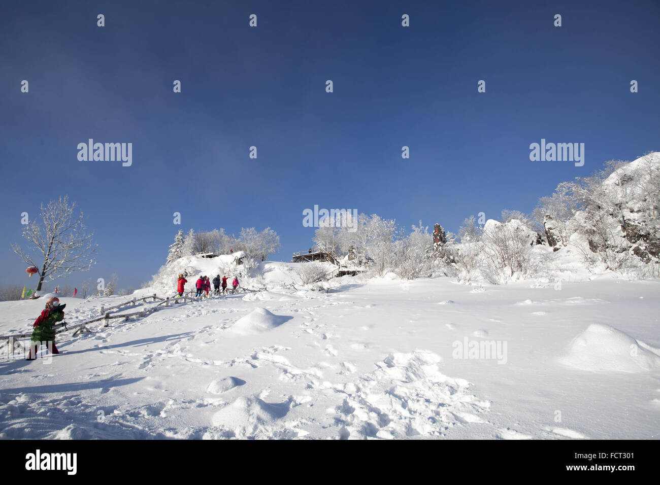 Hailin, Hailin, CHN. 23rd Jan, 2016. Beautiful views of ice and snow in ...