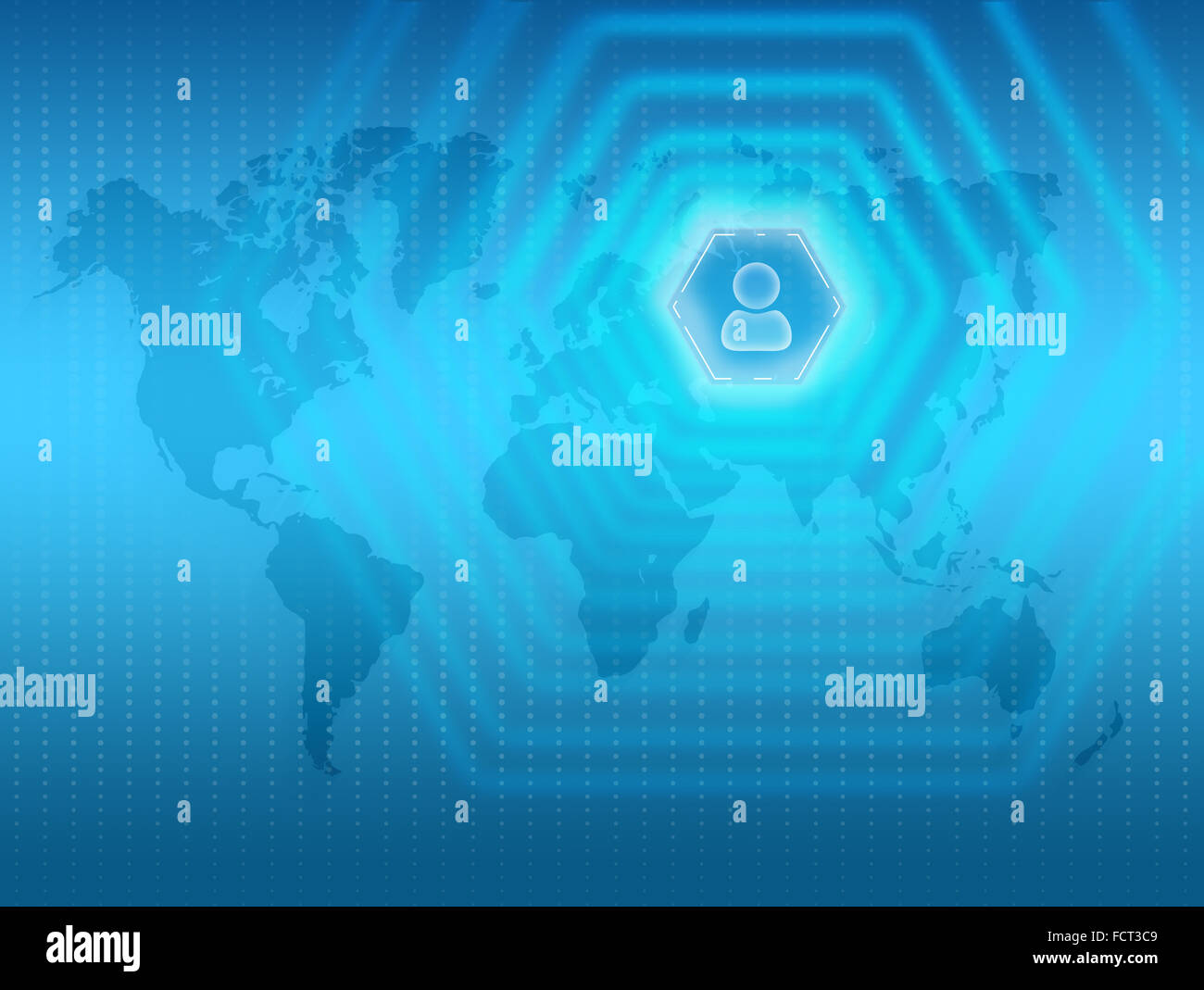 emergency alarm assistance on the world map with an icon of human Stock ...