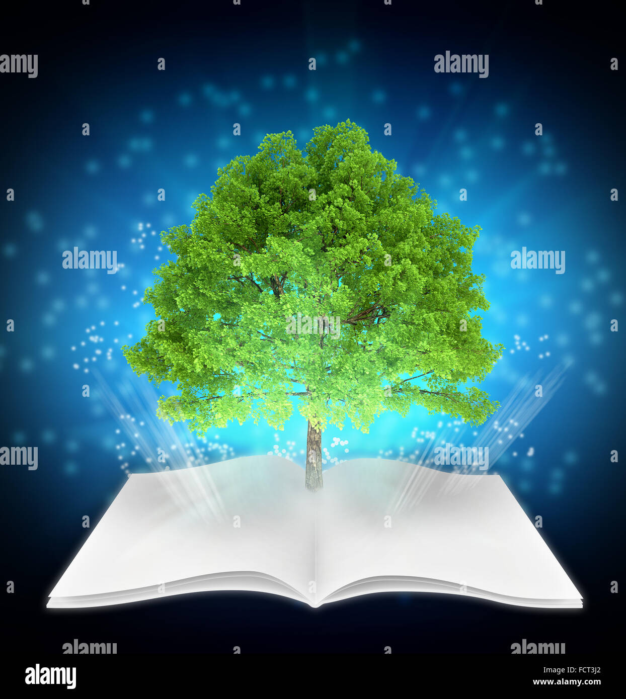Tree growing from book hi-res stock photography and images - Alamy