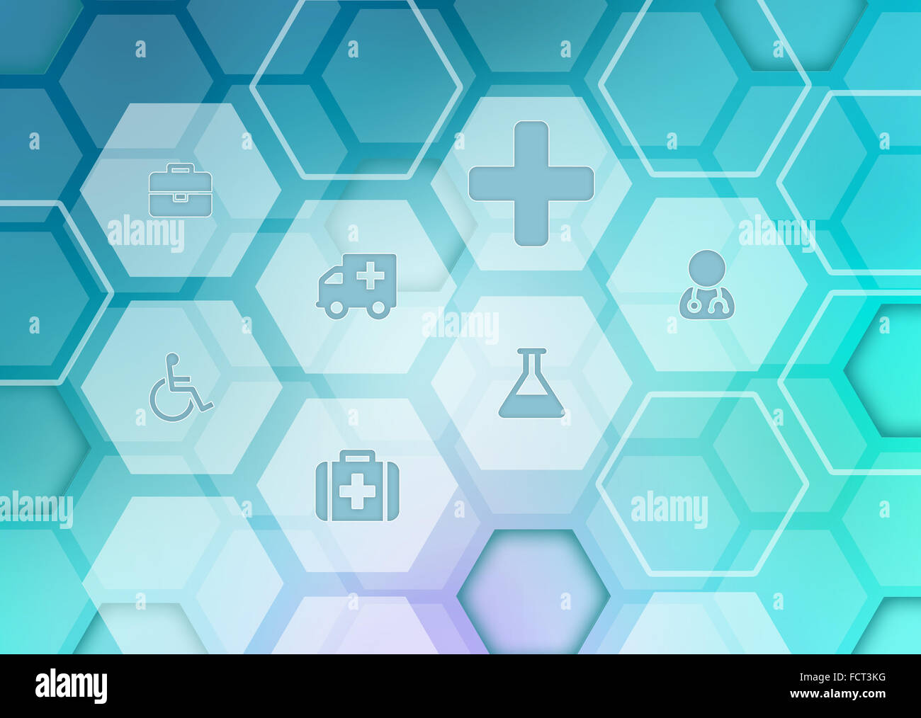 Abstract background with icons on the medical theme Stock Photo - Alamy