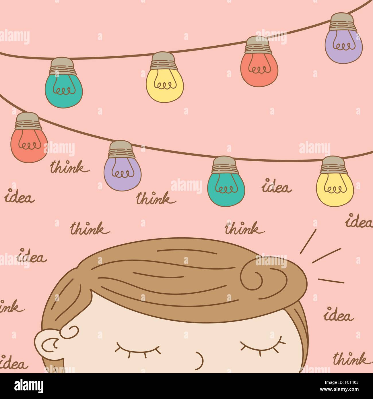 Man head thinking on Stock Vector Images - Alamy