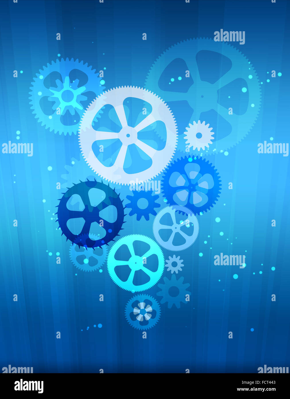 gears on abstract background with glowing beam Stock Photo - Alamy