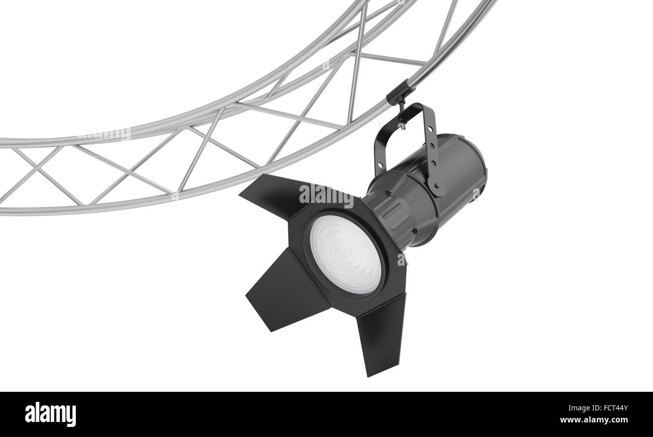 Glowing black spotlights isolated on white background Stock Photo - Alamy