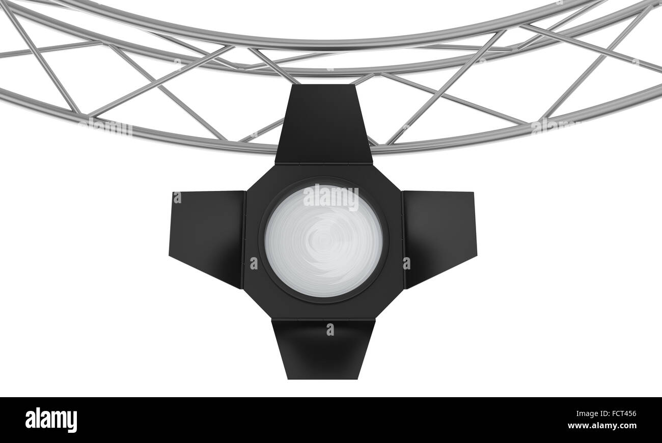 light spotlight lamp hanging on a metal frame Stock Photo - Alamy