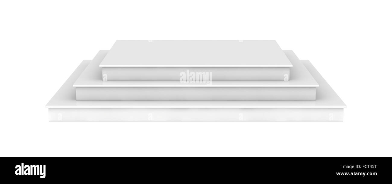 Empty podium. Isolated on white background Stock Photo - Alamy