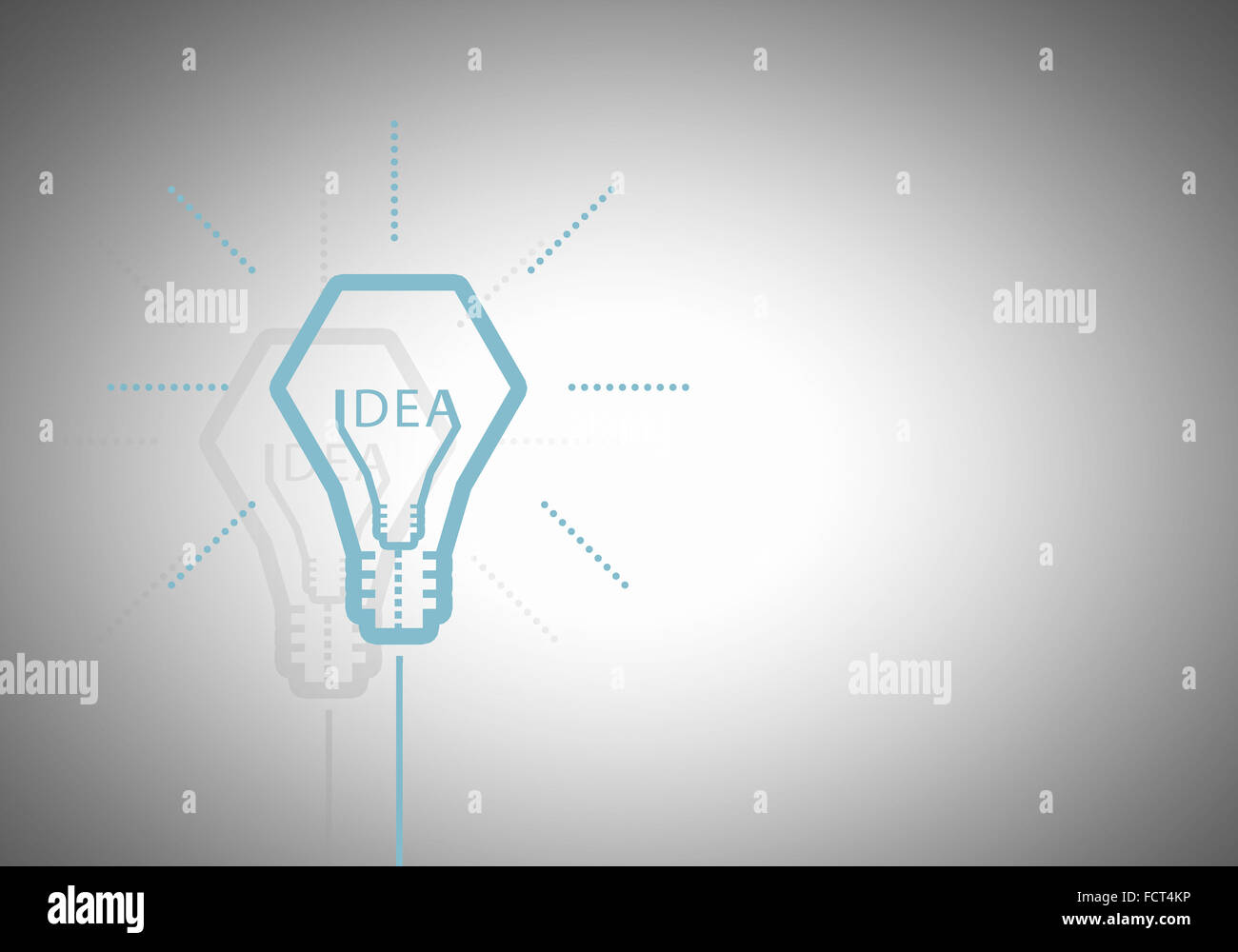 Abstract image with drawn light bulb on white background Stock Photo ...