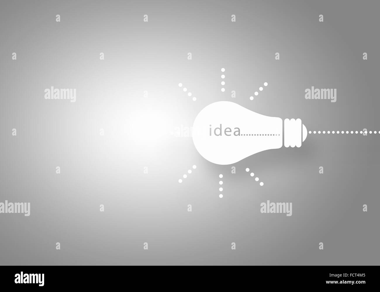 Abstract image with drawn light bulb on white background Stock Photo ...