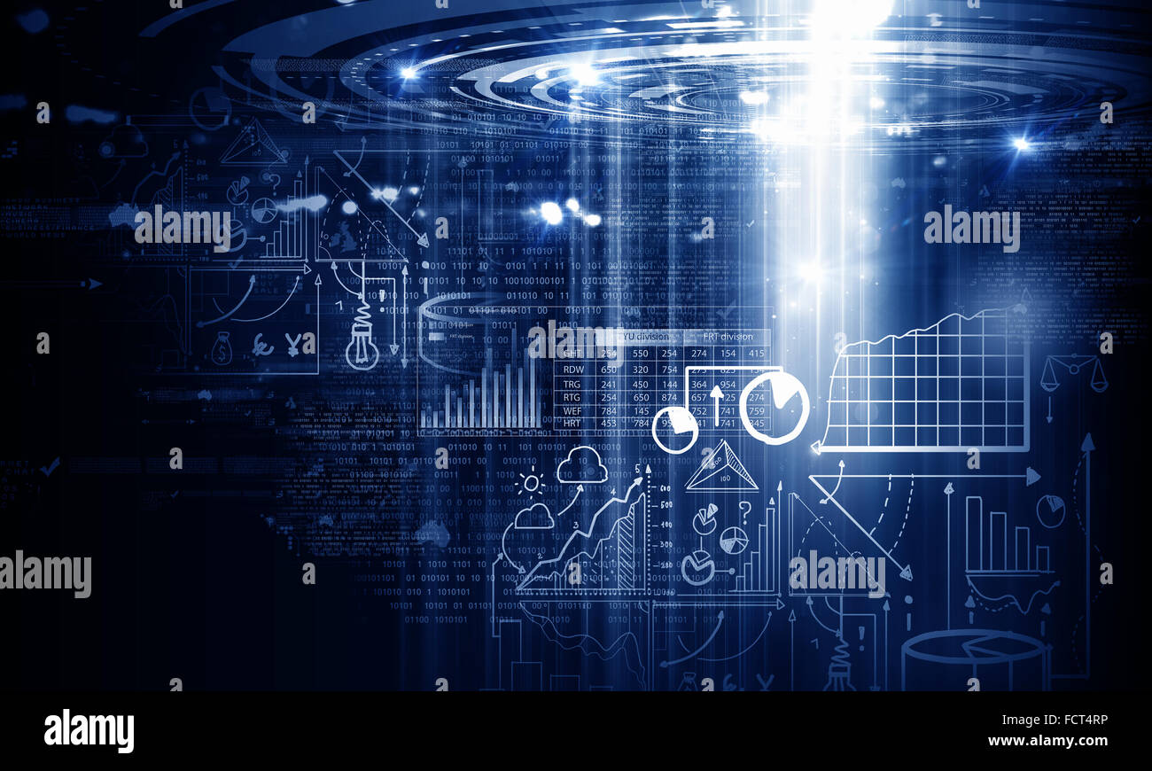 Business abstract image with high tech graphs and diagrams Stock Photo ...