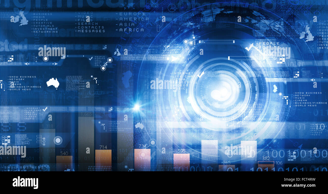 Business abstract image with high tech graphs and diagrams Stock Photo ...