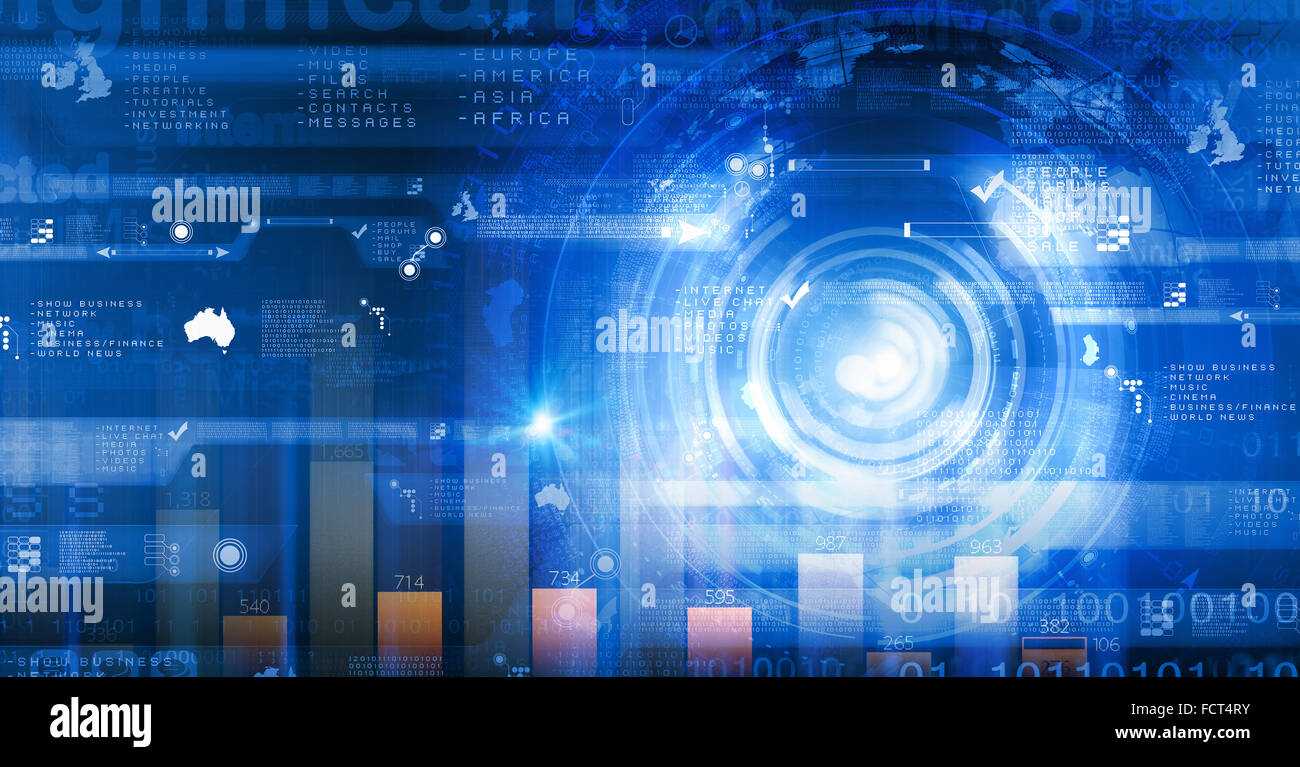 Business abstract image with high tech graphs and diagrams Stock Photo ...