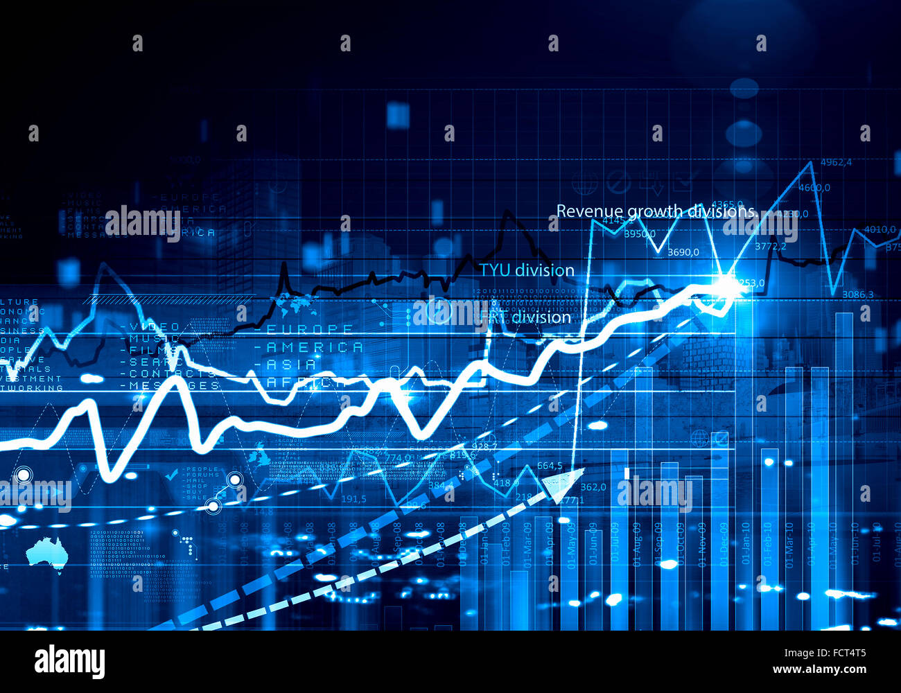 Business abstract image with high tech graphs and diagrams Stock Photo ...