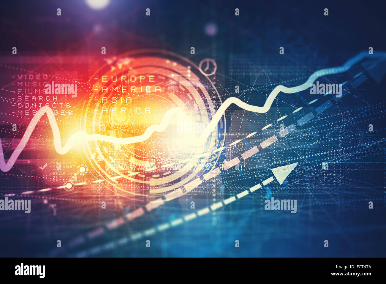 Business abstract image with high tech graphs and diagrams Stock Photo ...