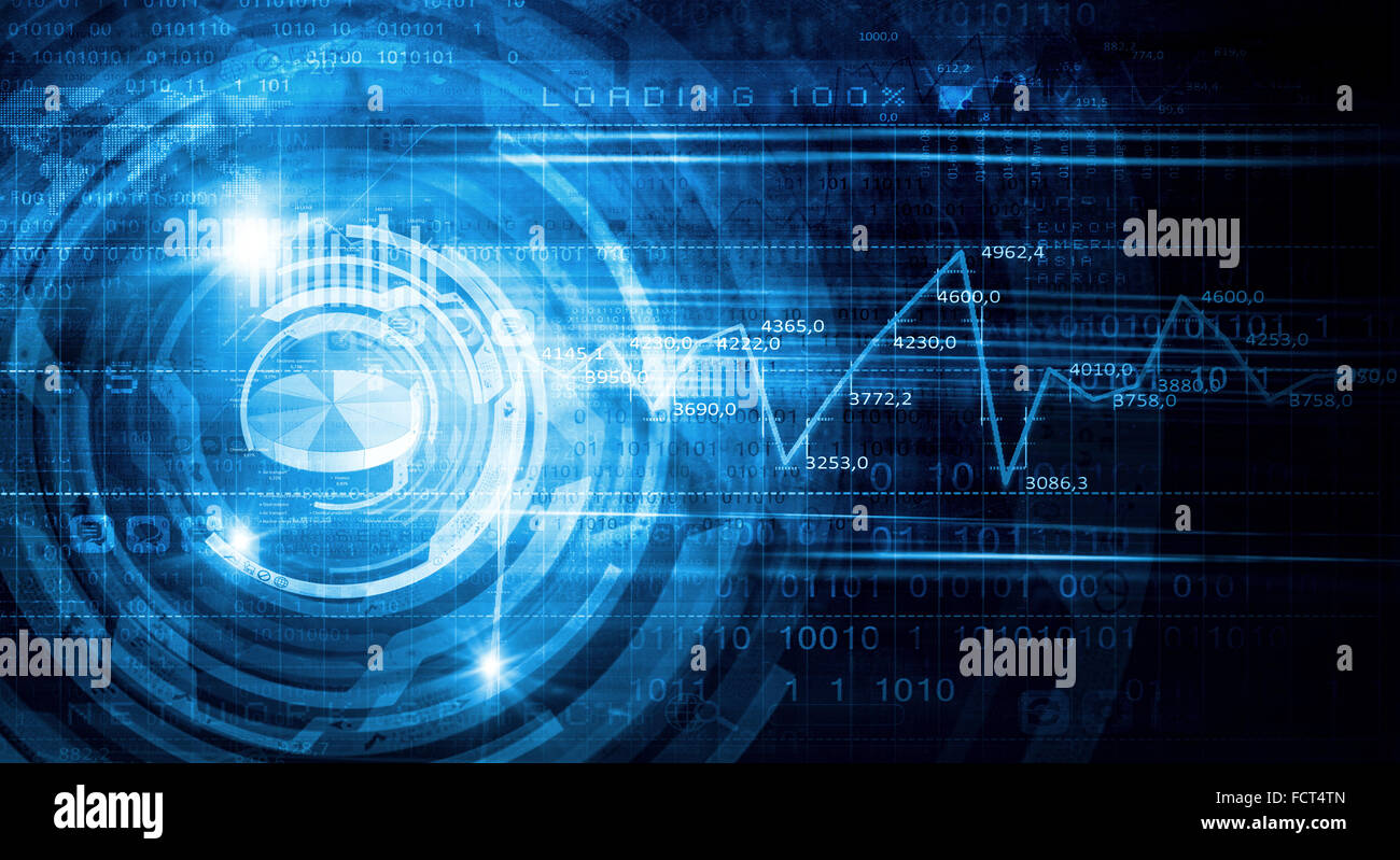 Business abstract image with high tech graphs and diagrams Stock Photo ...