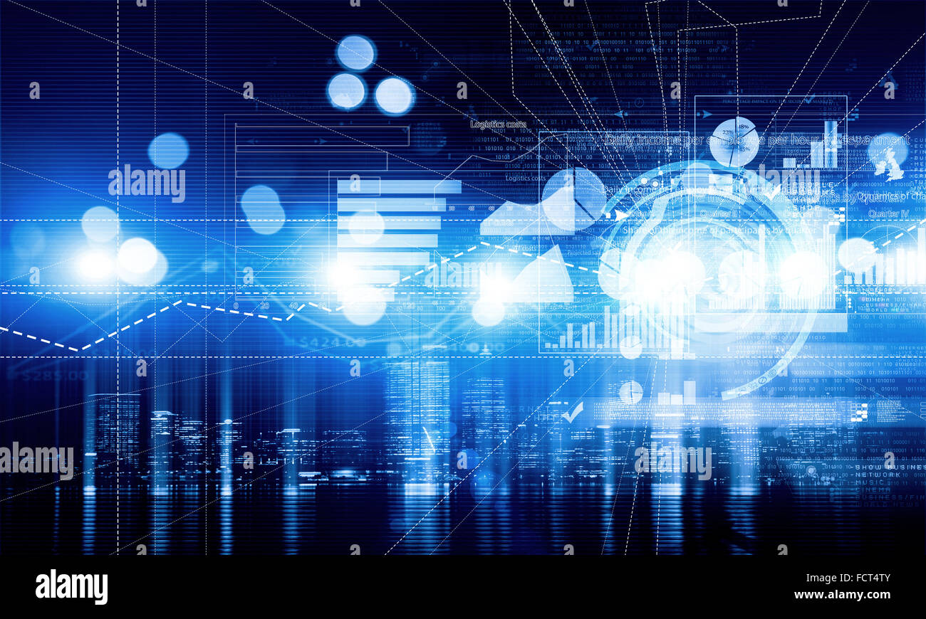 Business abstract image with high tech graphs and diagrams Stock Photo ...