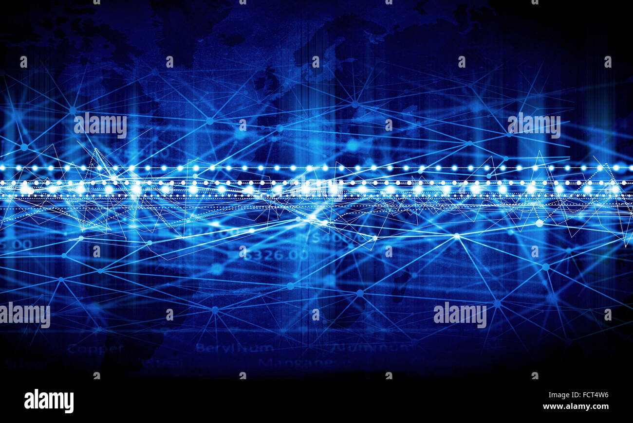 Business abstract image with high tech graphs and binary code Stock ...
