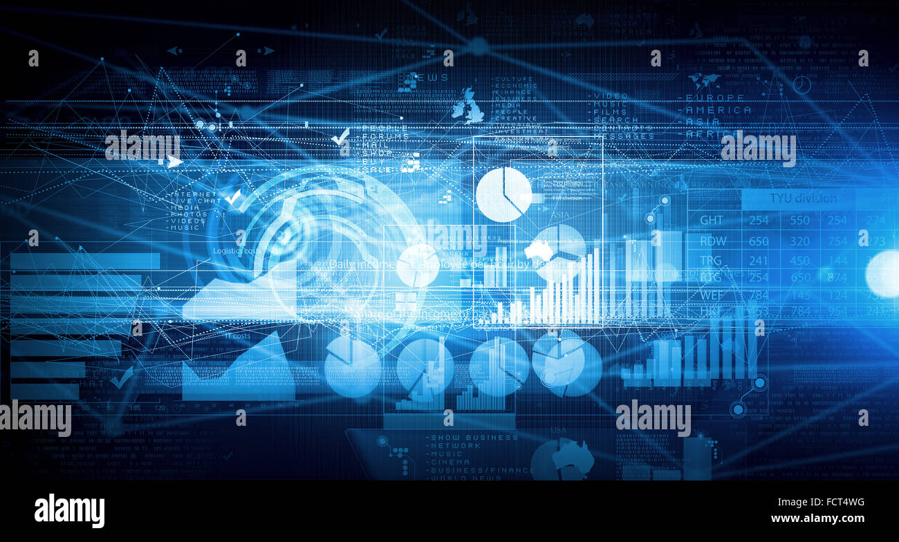 Business abstract image with high tech graphs and diagrams Stock Photo ...