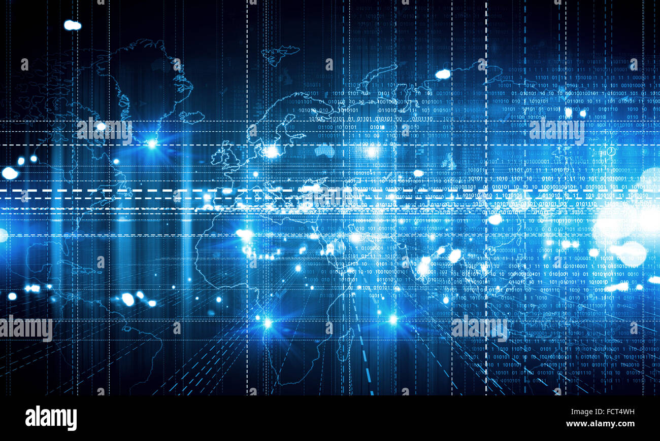Business abstract image with high tech graphs and binary code Stock Photo - Alamy
