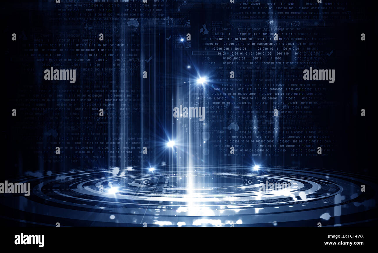 Business abstract image with high tech graphs and binary code Stock ...