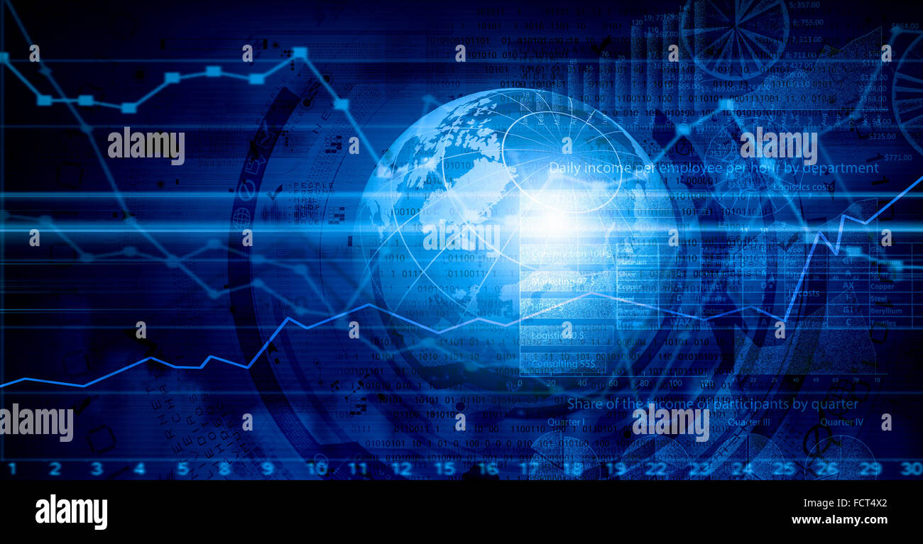 Business abstract image with high tech graphs and diagrams Stock Photo ...