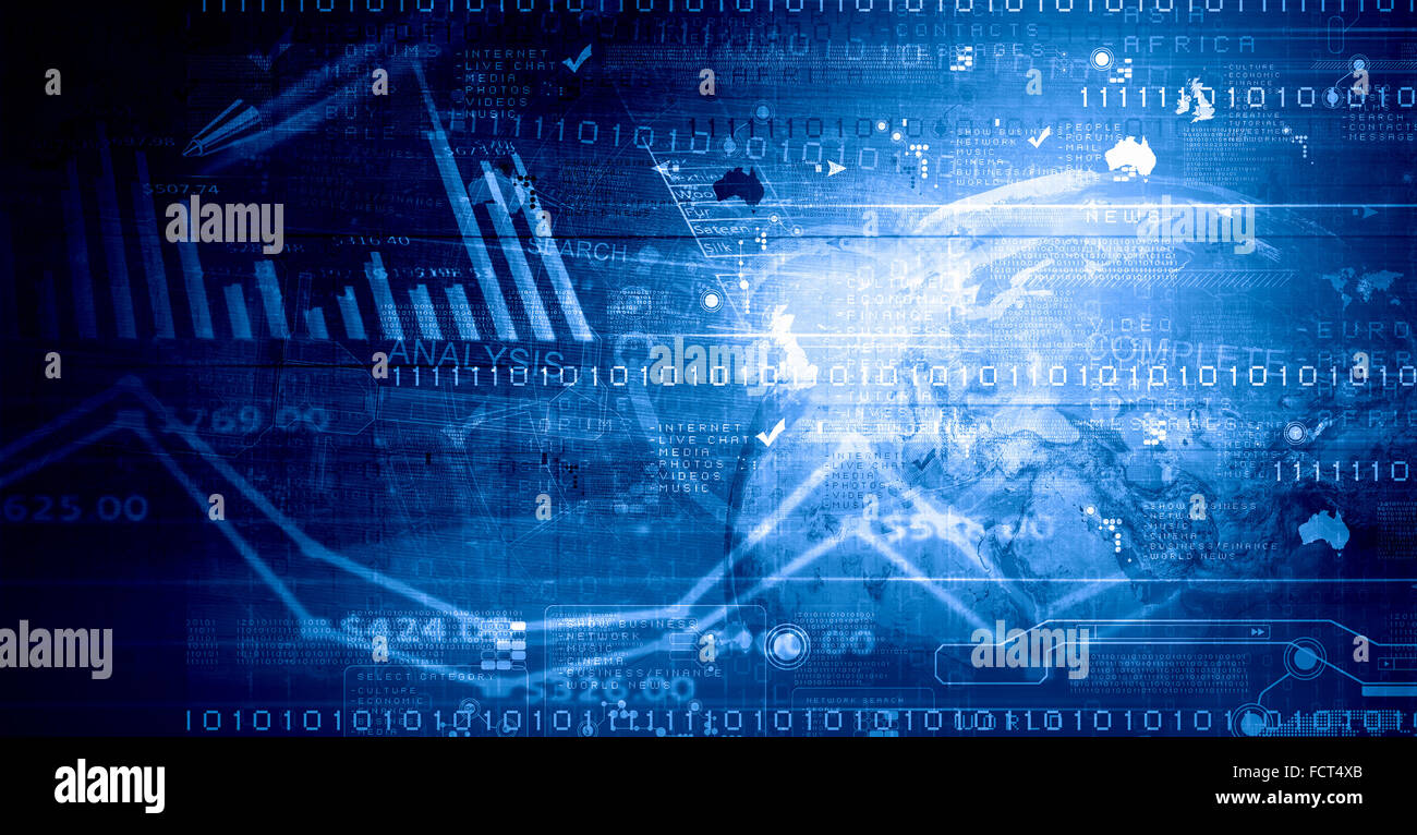 Business abstract image with high tech graphs and diagrams Stock Photo ...