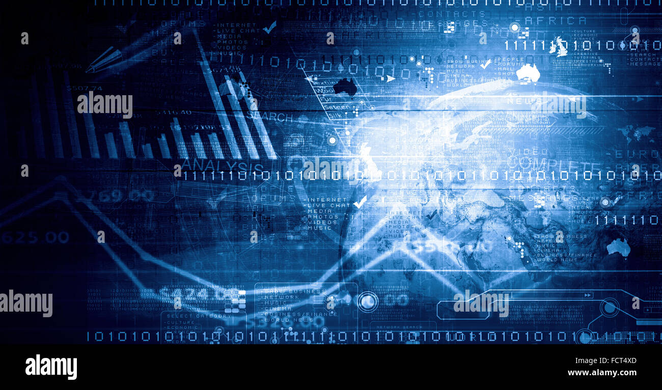 Business abstract image with high tech graphs and diagrams Stock Photo ...