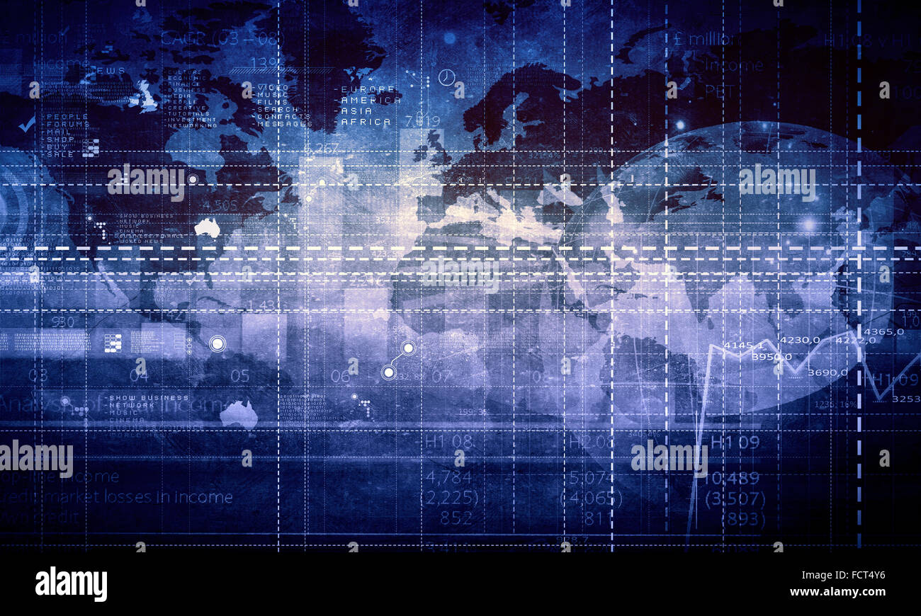 Business abstract image with high tech graphs and diagrams Stock Photo ...