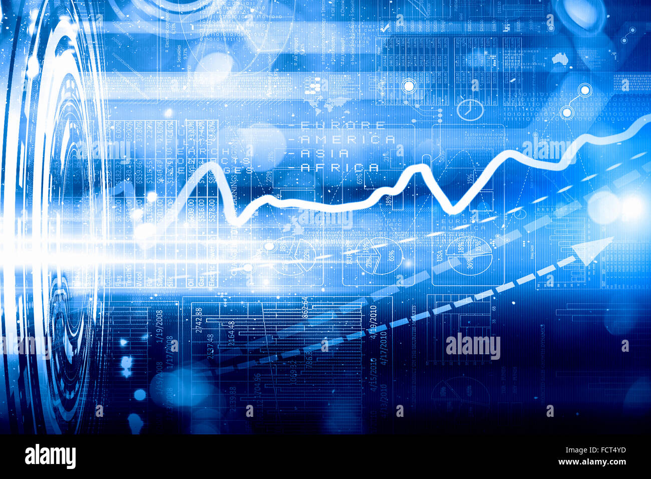 Business abstract image with high tech graphs and diagrams Stock Photo ...
