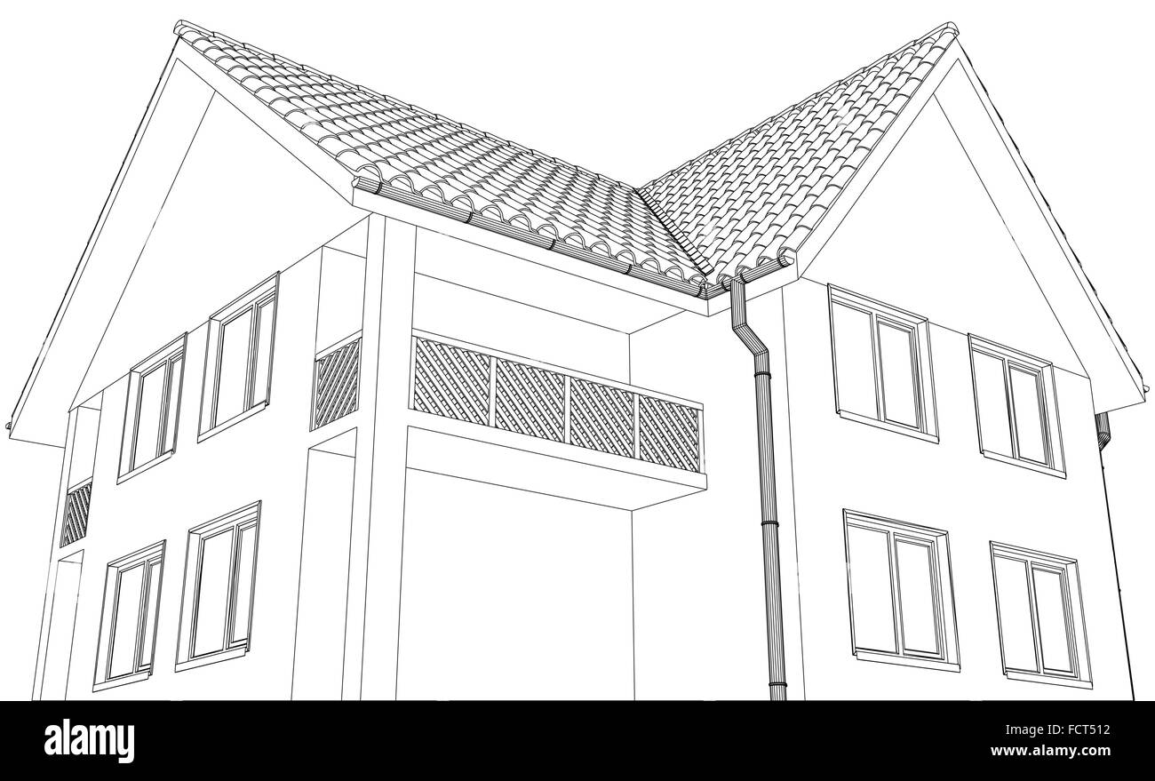 Vector cottage on the white background Stock Vector Image & Art - Alamy