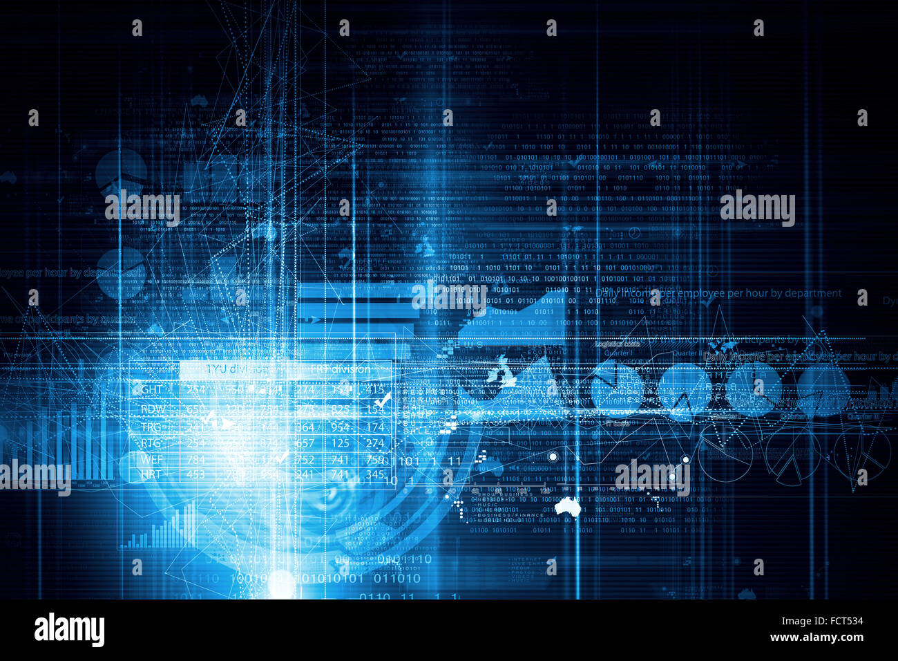 Business abstract image with high tech graphs and diagrams Stock Photo ...