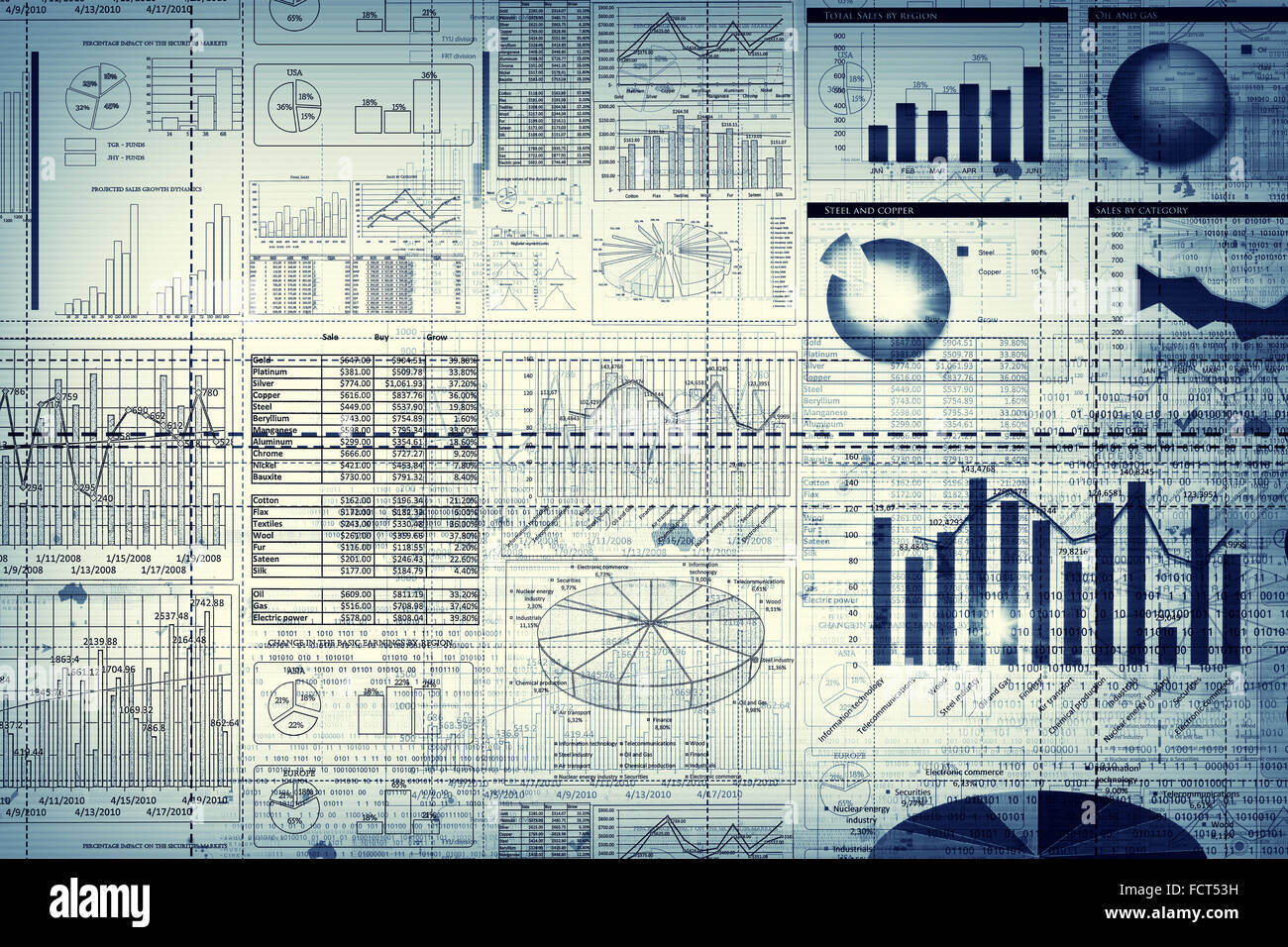 Business abstract image with high tech graphs and diagrams Stock Photo ...