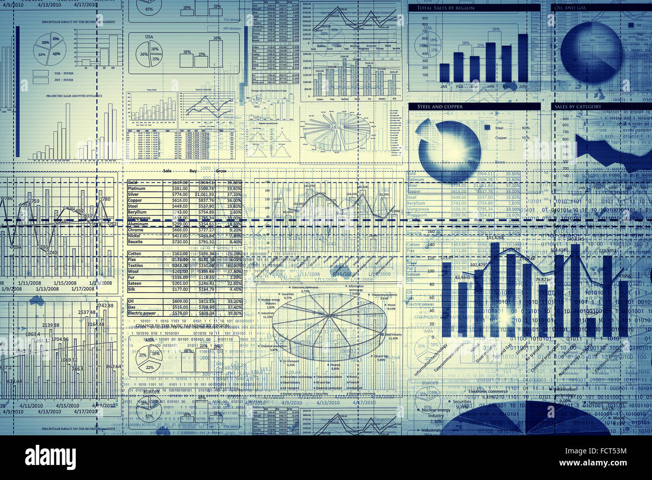 Business abstract image with high tech graphs and diagrams Stock Photo ...