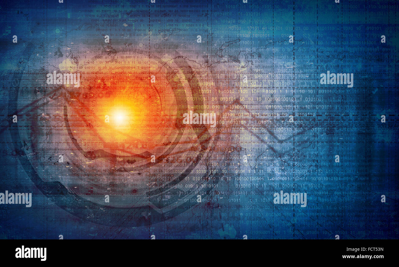 Business abstract image with high tech graphs and binary code Stock ...