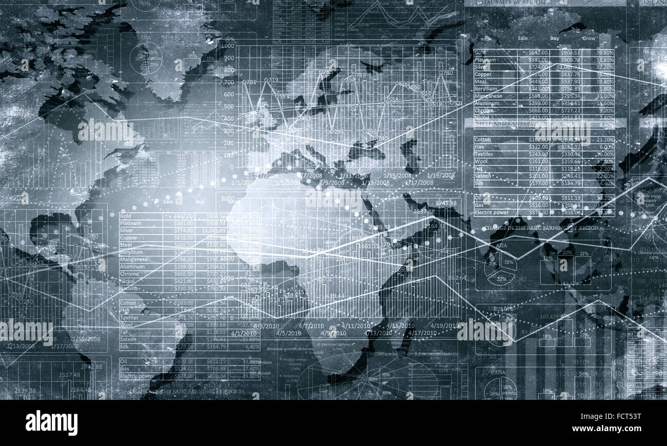 Business abstract image with high tech graphs and diagrams Stock Photo ...