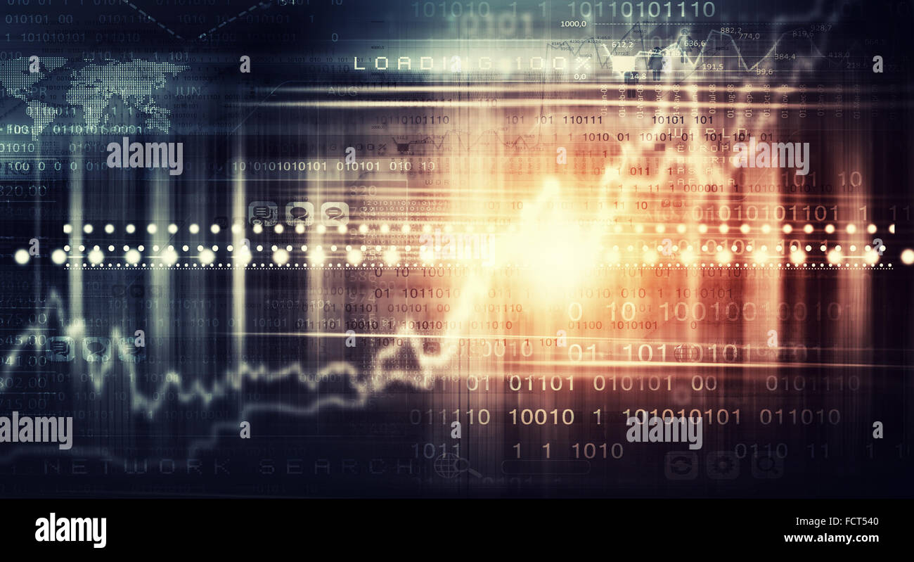 Business abstract image with high tech graphs and diagrams Stock Photo ...