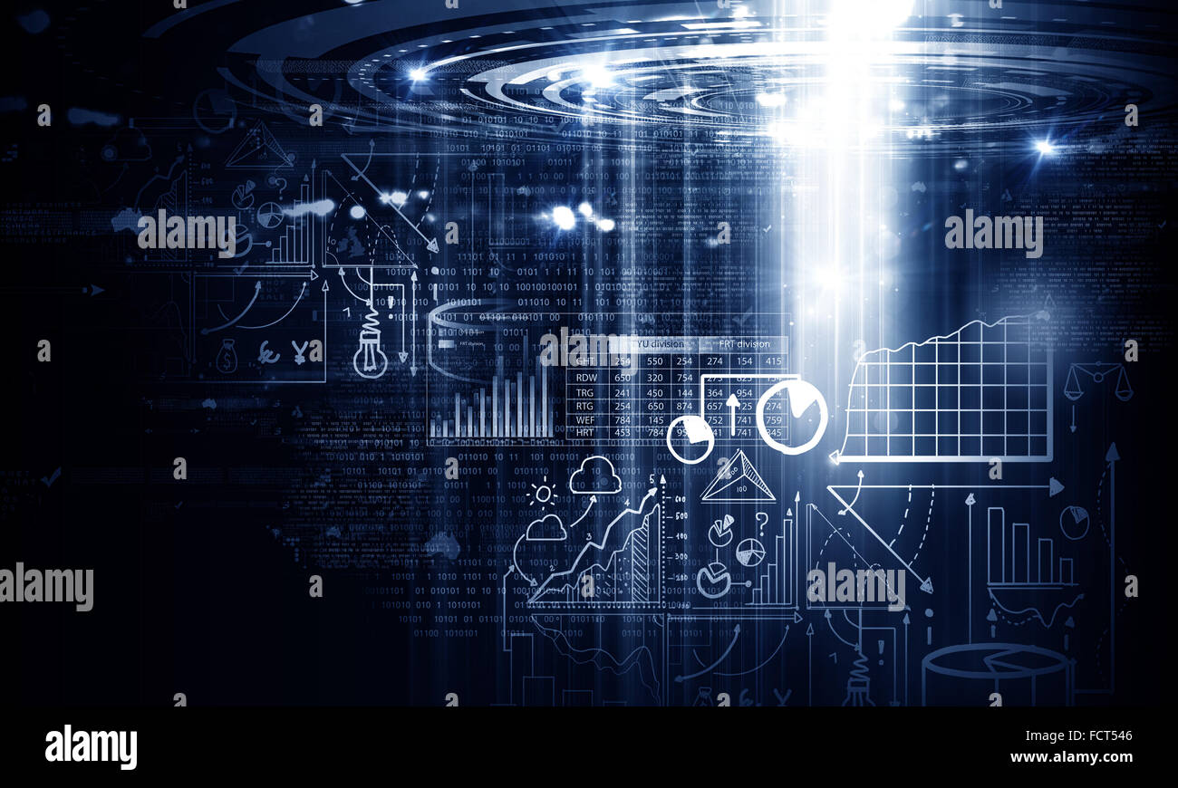 Business abstract image with high tech graphs and diagrams Stock Photo ...