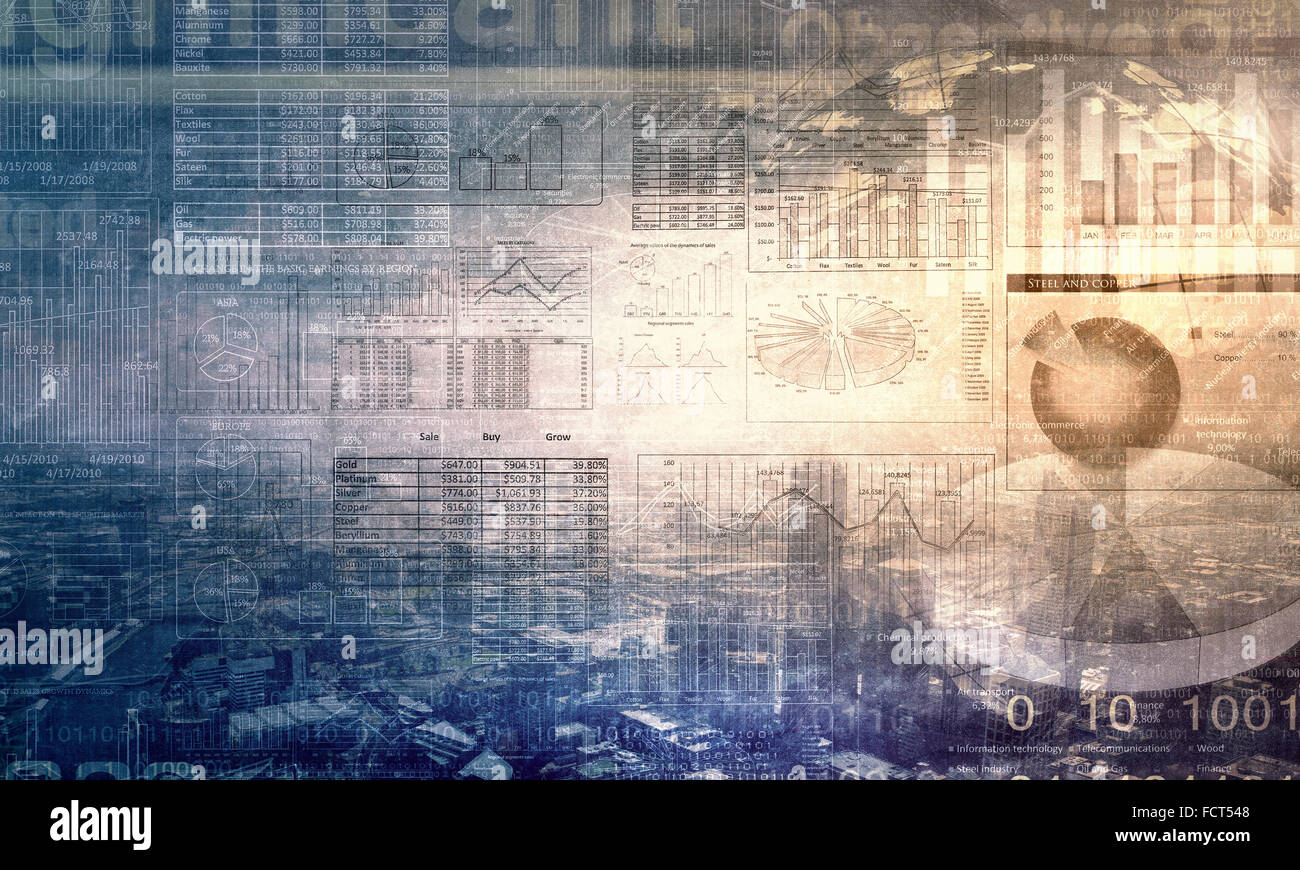 Business abstract image with high tech graphs and diagrams Stock Photo ...