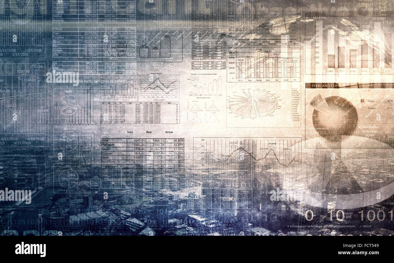 Business abstract image with high tech graphs and diagrams Stock Photo ...
