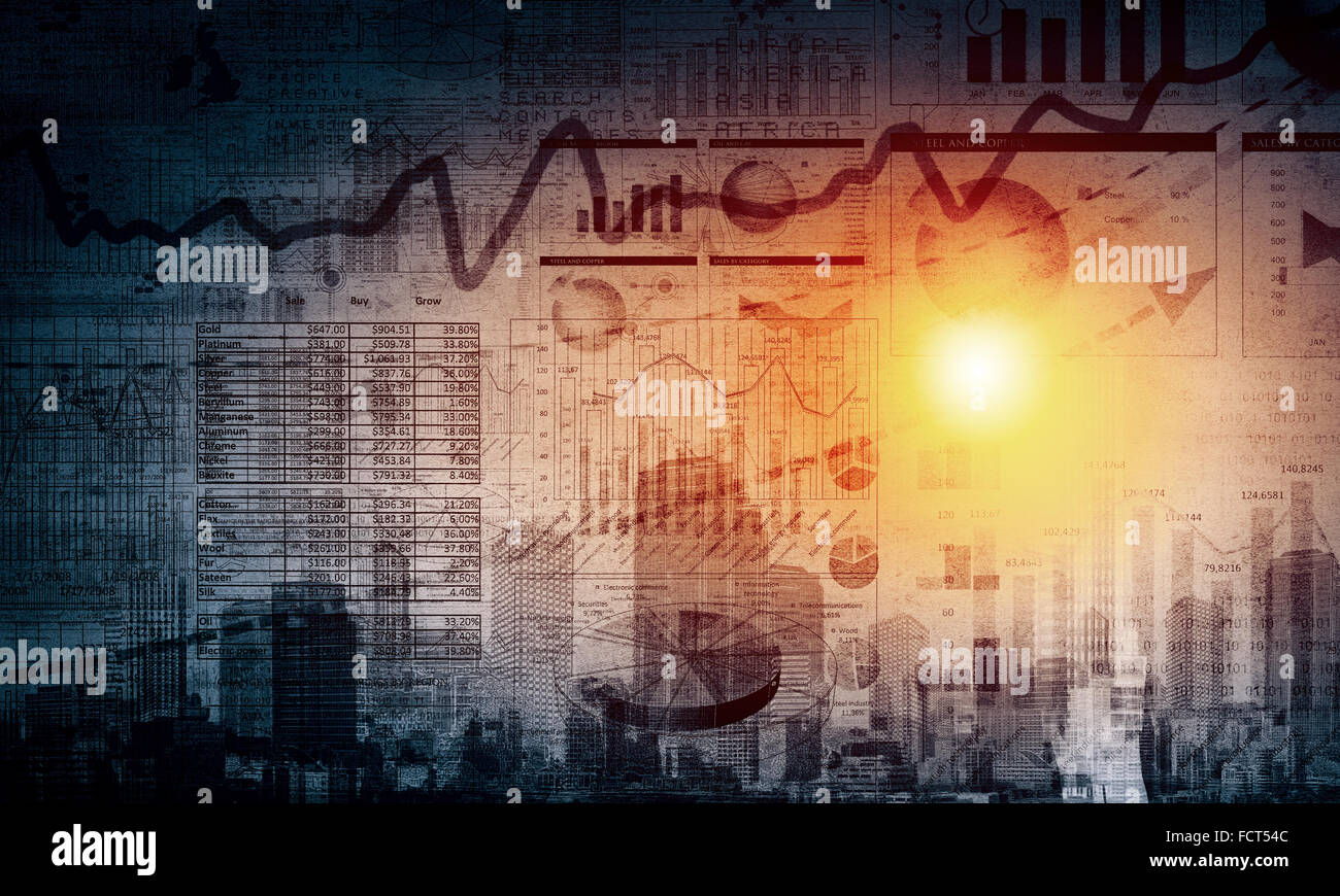 Business abstract image with high tech graphs and diagrams Stock Photo ...