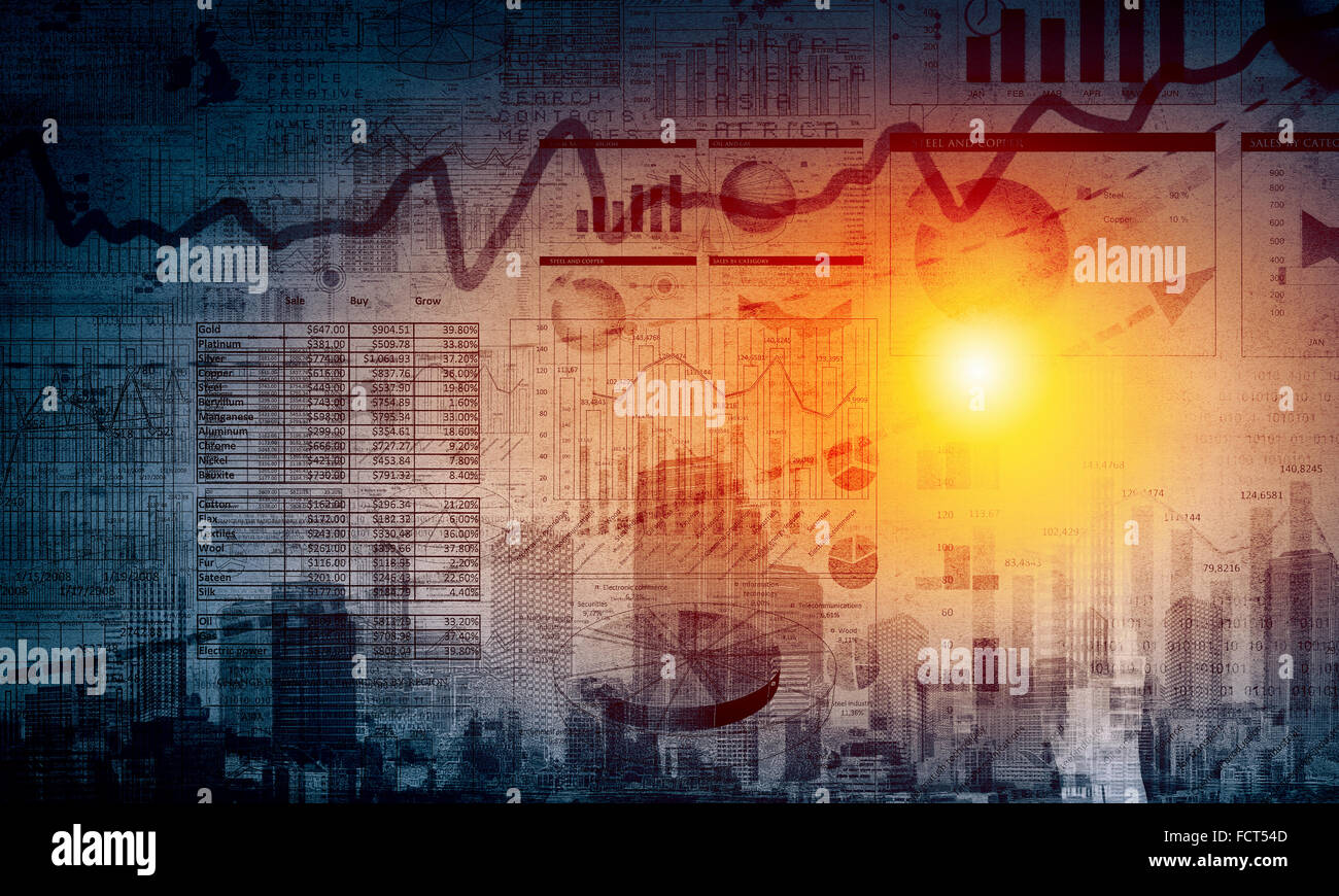 Business abstract image with high tech graphs and diagrams Stock Photo ...