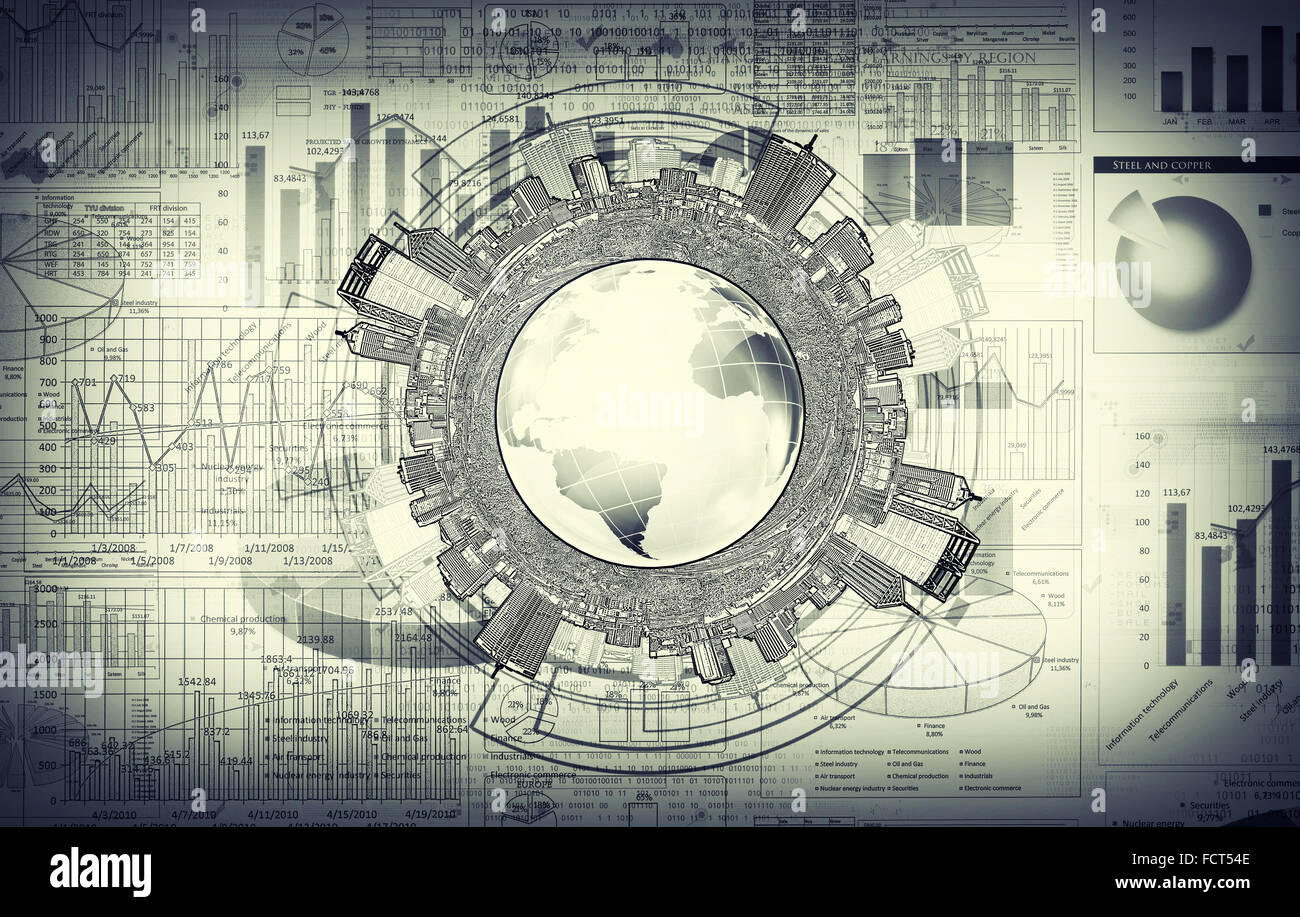 Business abstract image with high tech graphs and diagrams Stock Photo ...