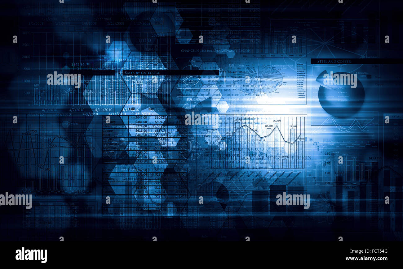 Business abstract image with high tech graphs and diagrams Stock Photo ...