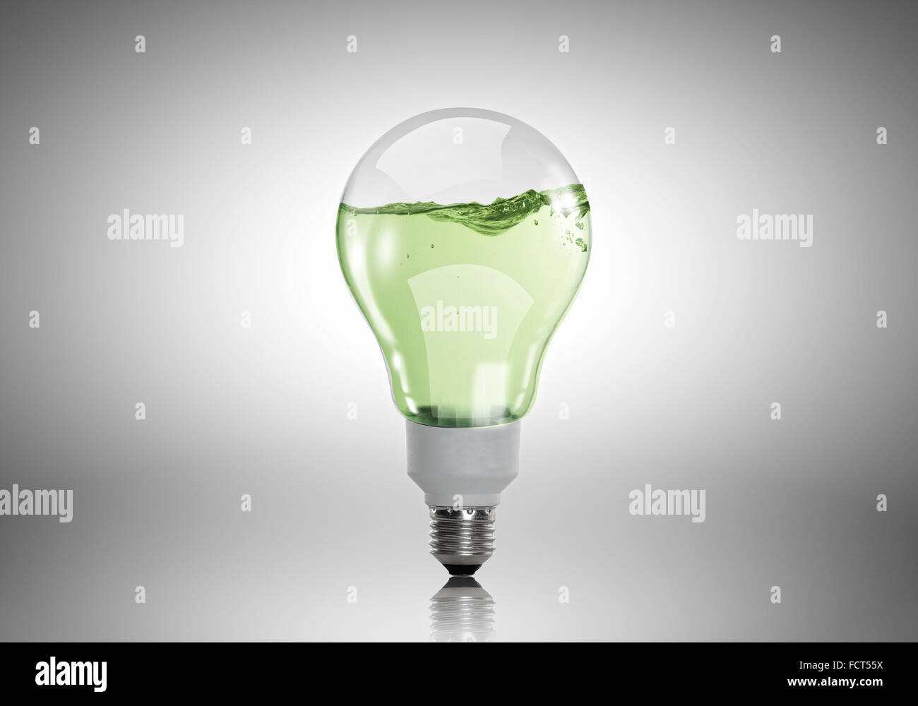 Energy and ecology concept with light bulb with water inside Stock ...