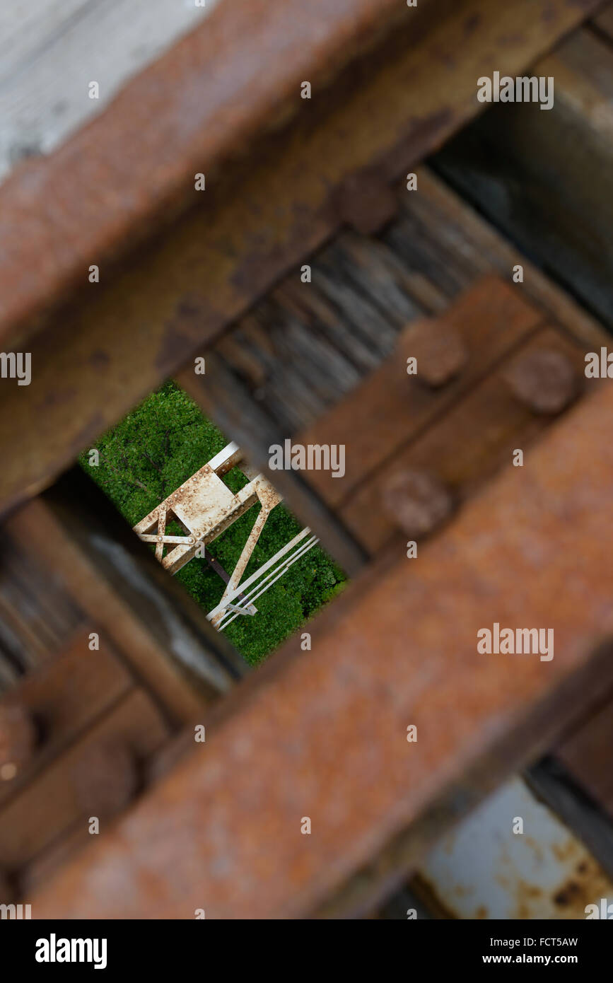 Old Japanese railways and bridges, Sakhalin Island, Russia Stock Photo ...