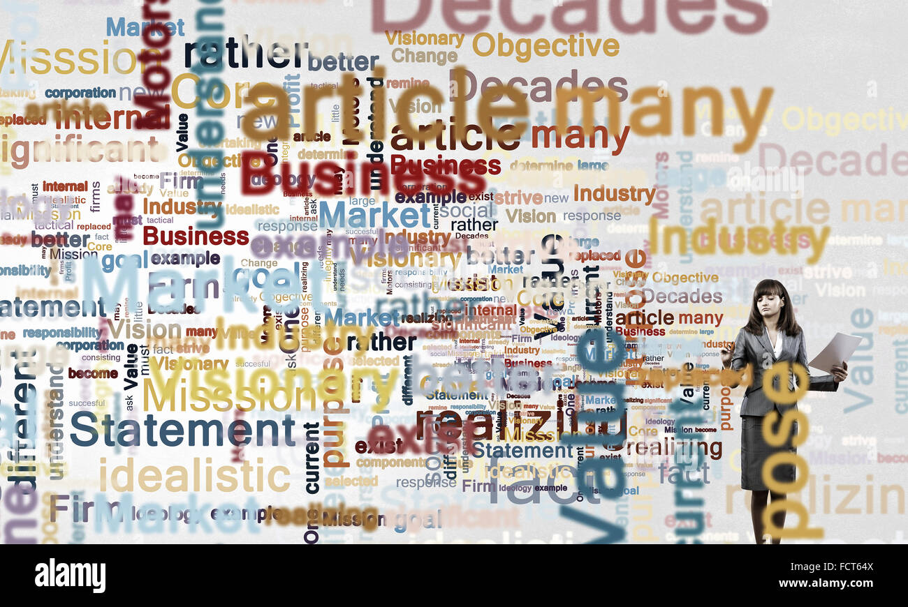 Young businesswoman writing different words on screen Stock Photo - Alamy