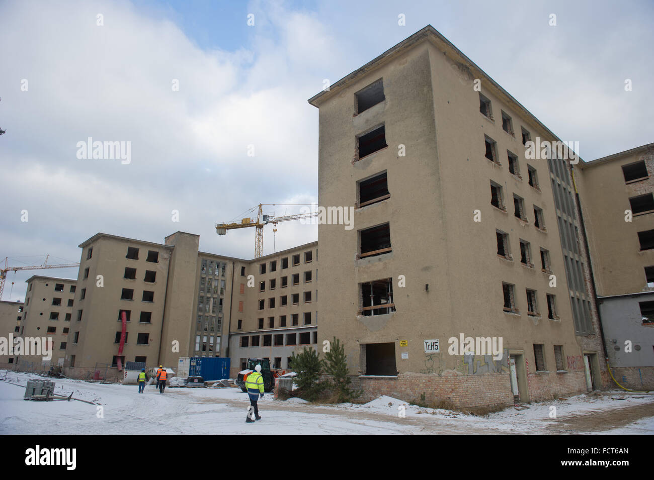 Prora, Germany. 20th Jan, 2016. A view of Block 1 at the heritage ...