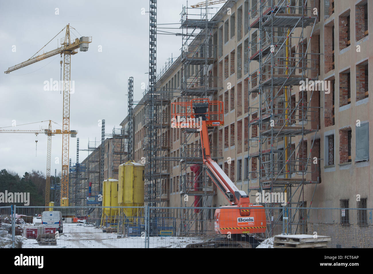 Prora, Germany. 20th Jan, 2016. A view of Block 1 at the heritage ...