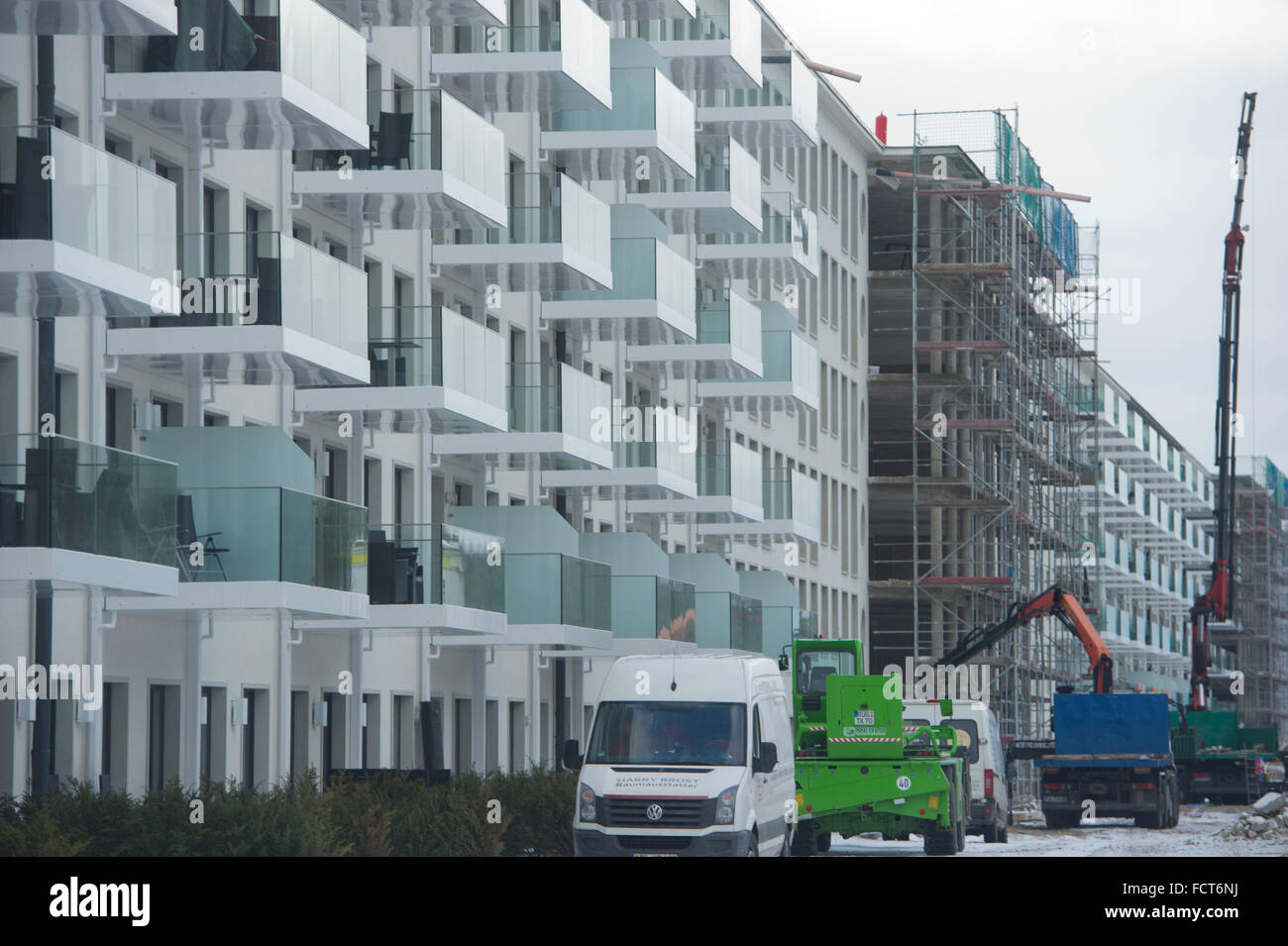 A view of the new balconies on Block 2 at the heritage-protected Prora ...