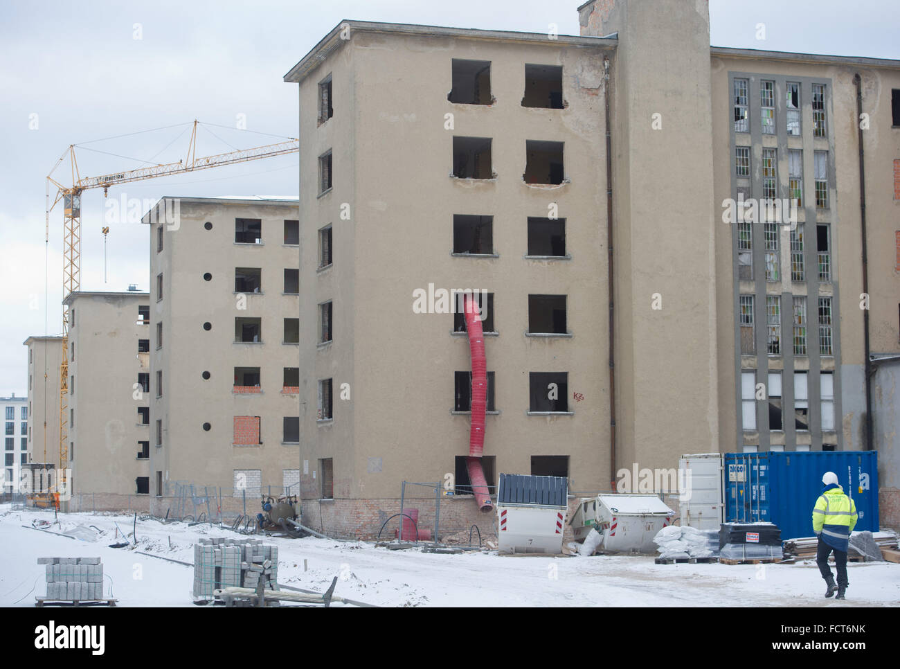 Prora, Germany. 20th Jan, 2016. A view of Block 1 at the heritage ...